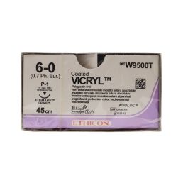 Ethicon Vicryl 6/0 Sutures: 3/8 Circle Reverse Cutting, 45 cm, 11 mm ...